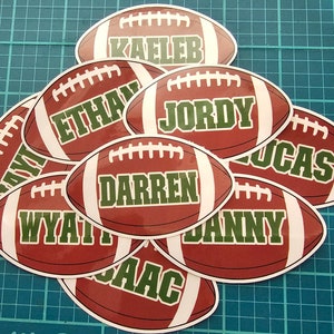 Personalized Football Sticker, Car Decal, Team Stickers, Football, Name ...