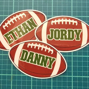 Personalized Football Sticker, Car Decal, Team Stickers, Football, Name ...