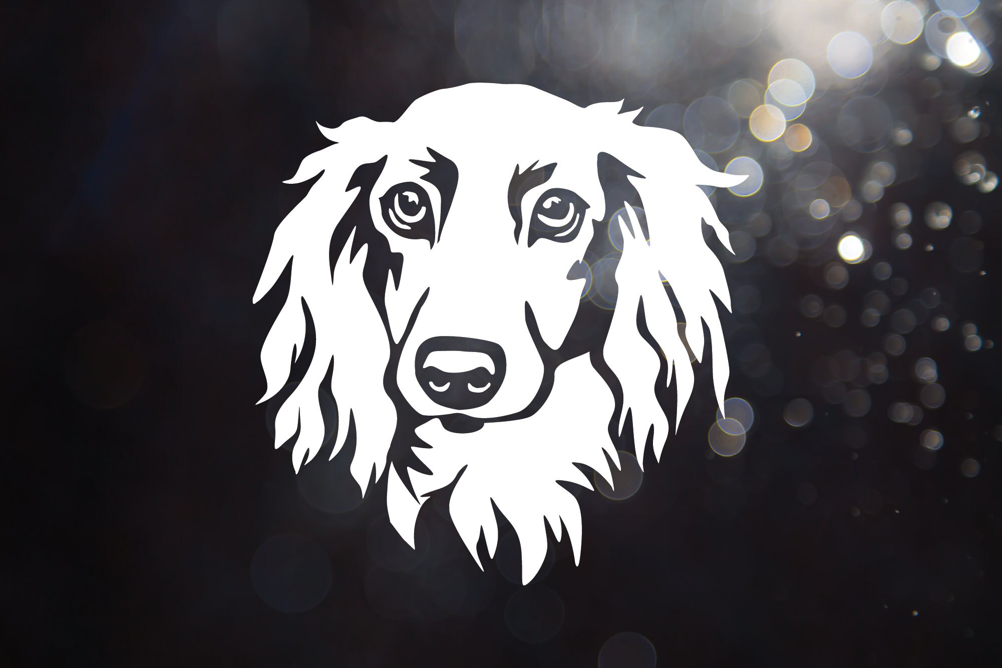 Dachshund Decal Long Haired Dachshund Sticker Dog Decal - Etsy