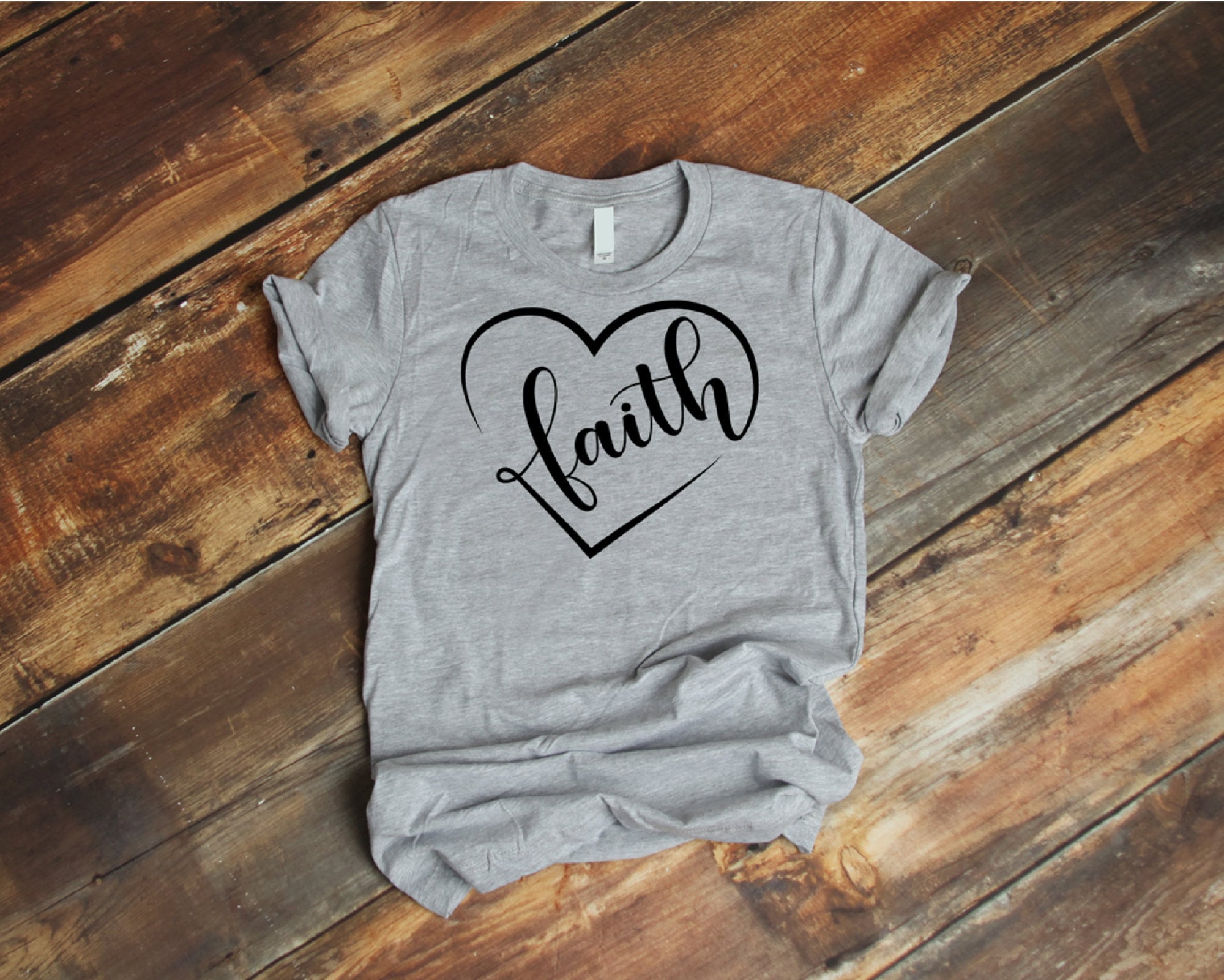 Faith Heart Iron on Decal Shirts Bags Hats - Etsy