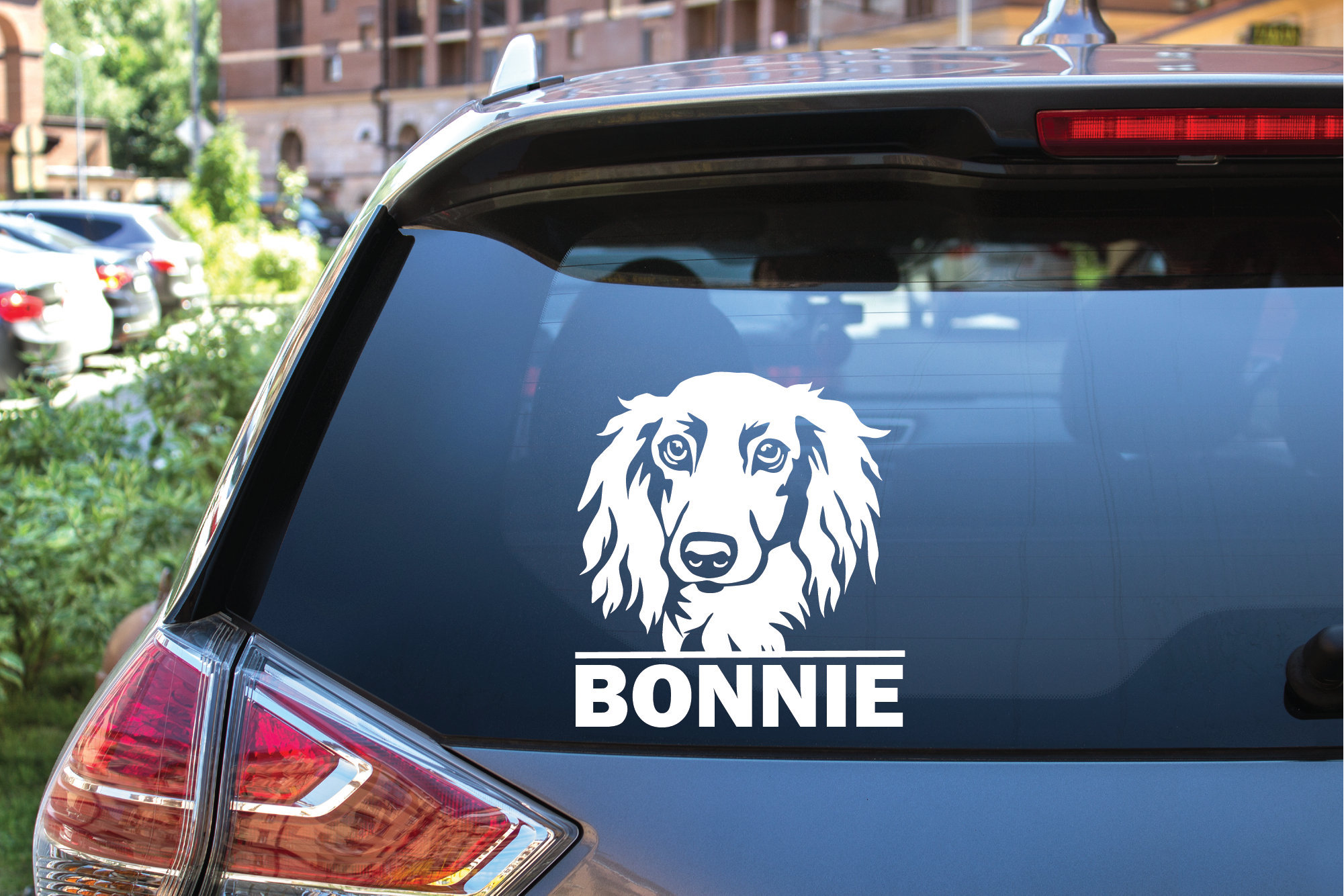 Dachshund Decal Long Haired Dachshund Sticker Dog Decal - Etsy