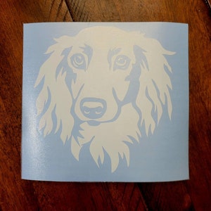 Dachshund Decal Long Haired Dachshund Sticker Dog Decal Dog Sticker Dog ...