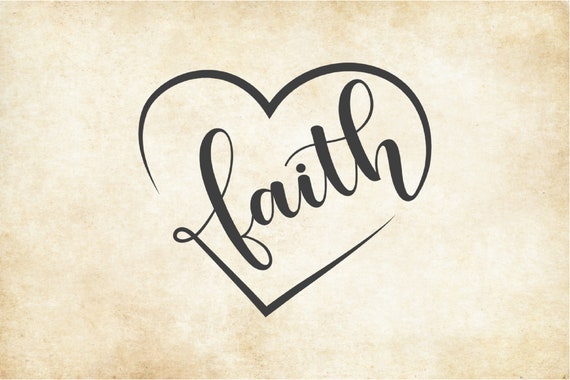 Faith Heart Iron on Decal Shirts Bags Hats - Etsy