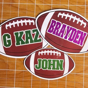 Personalized Football Sticker, Car Decal, Team Stickers, Football, Name ...