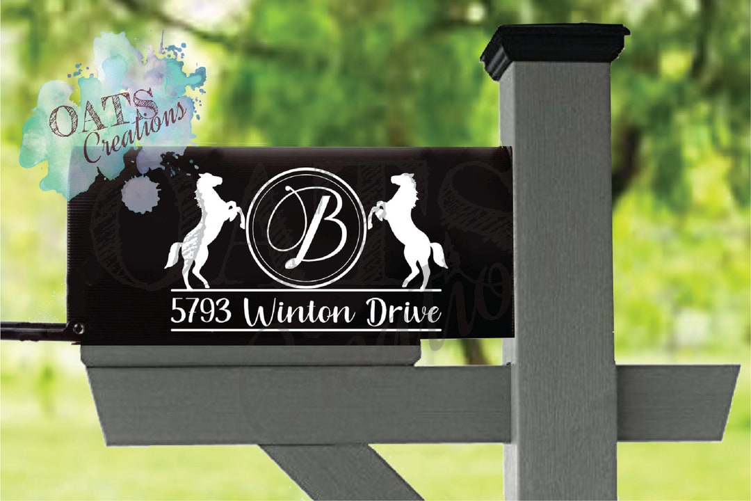 Equestrian Mailbox Decal Farmhouse Mailbox Sticker Mailbox Design With ...
