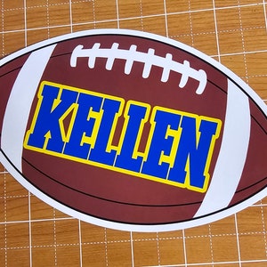 Personalized Football Sticker, Car Decal, Team Stickers, Football, Name ...