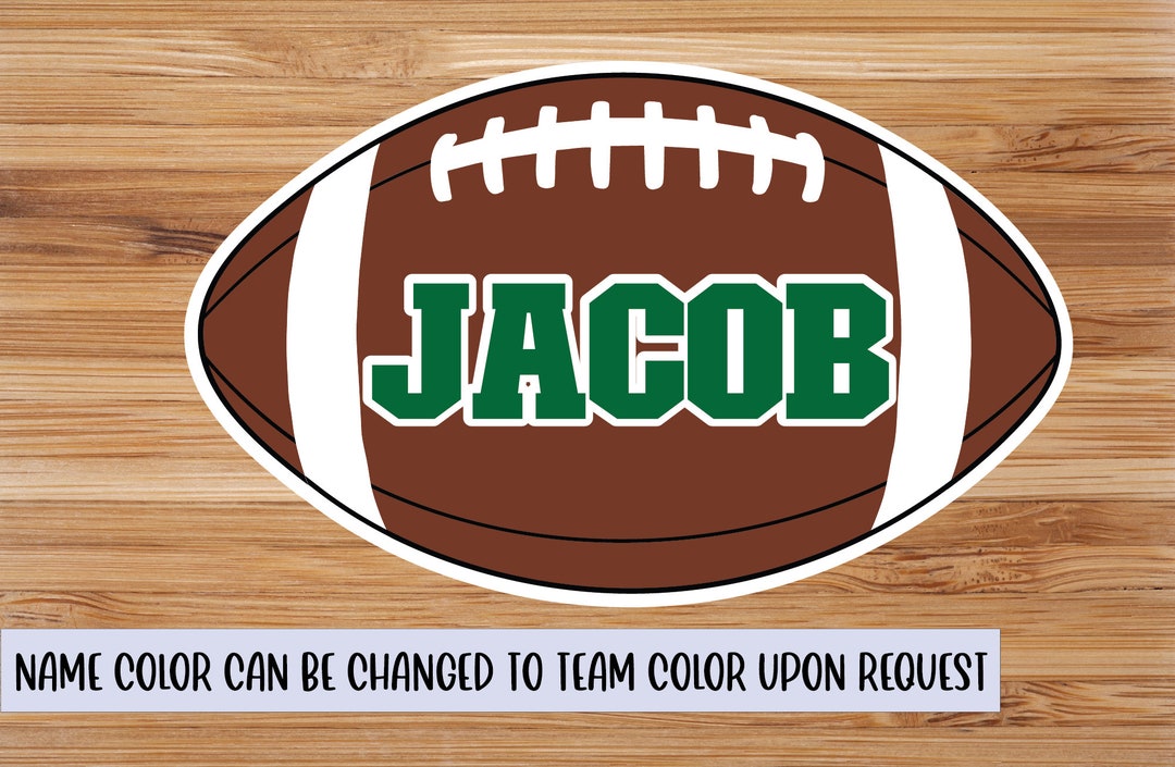 Personalized Football Sticker, Car Decal, Team Stickers, Football, Name ...