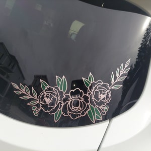 Floral Decal Flower Sticker Rose Car Sticker Car Window - Etsy