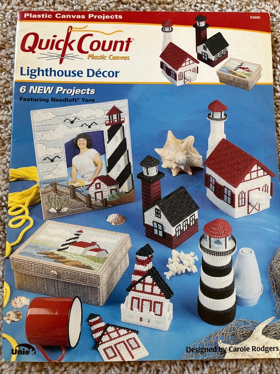 Quick Count Plastic Canvas Lighthouse Decor 1999 - Etsy