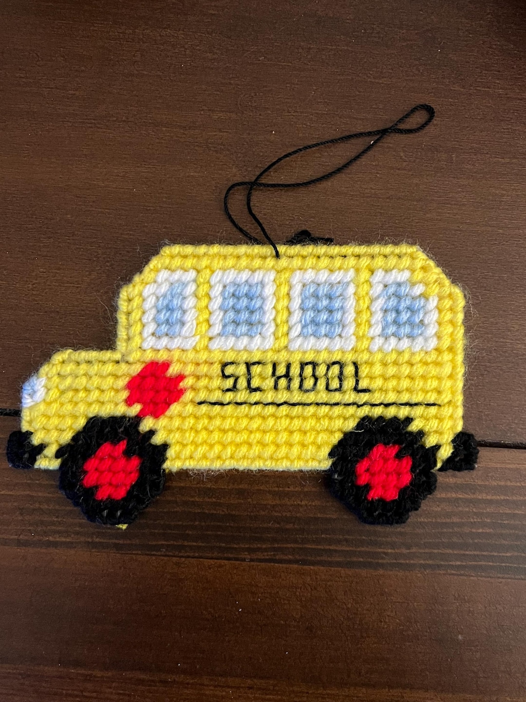 School Bus Ornament Plastic Canvas - Etsy