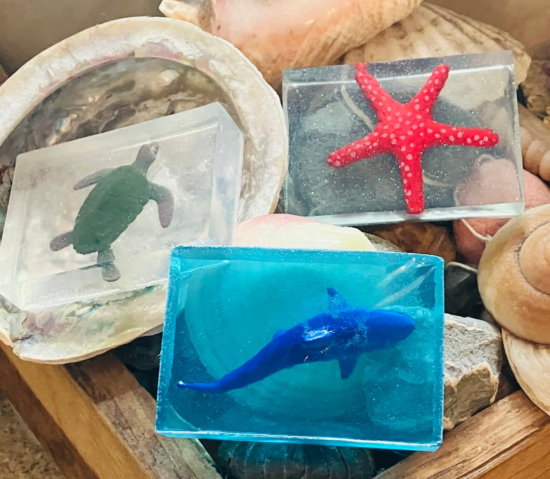 Sea Creature Soap: Vegan Glycerin Soap With Toy Fish - Etsy UK