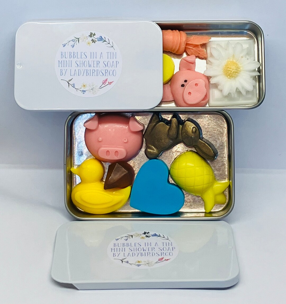 Vegan Mini Soaps in a Travel Tin: Handmade in Cornwall - Etsy UK