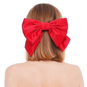 Satin RED Bow-luxury Bows-oversize Bow - Etsy