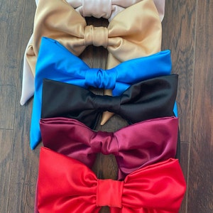 Satin gold Bow-LUXURY BOWS-Oversize Bow Long Bows Hair Tie | Etsy