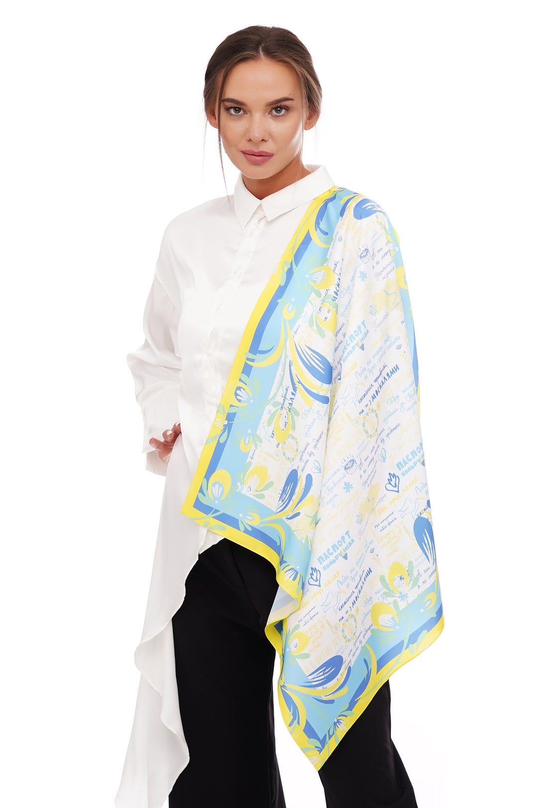 Ukrainian Shaw Pattern of Freedom -ukraine Art-luxury Scarf -oversize ...