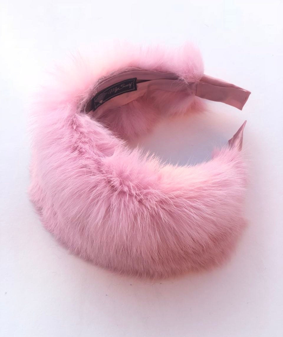 Headband Real Fur Headbands Turbans-hair Accessory Christmas Gifts-fur ...
