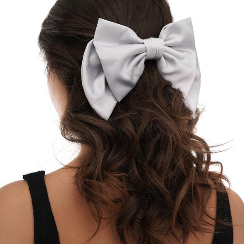 Big White Hair Bow - Etsy