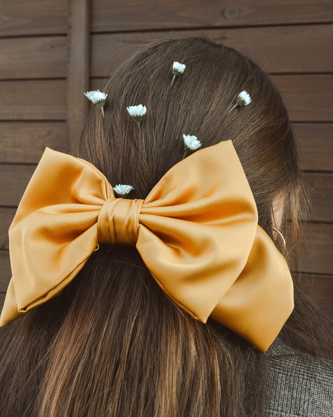 Satin Gold Bow-luxury Bows-oversize Bow ukraine - Etsy