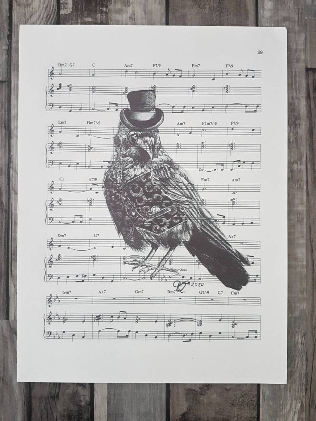 Raven, Art Print, Ballpoint Pen, Raven Bird, Birds, Raven With Monocle ...