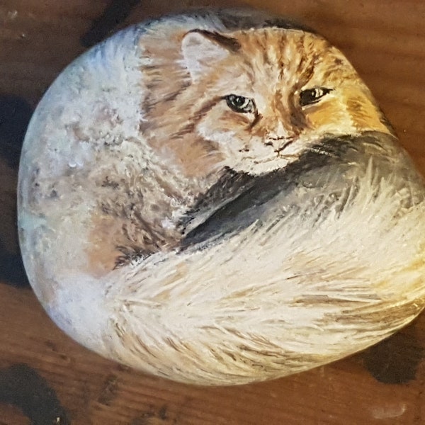 Painted Cat Stones - Etsy