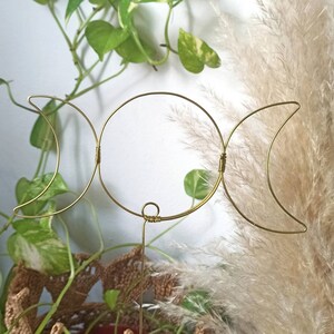 Triple Moon Goddess Plant Trellis for Indoor Plant/ Wire Trellis / Moon ...