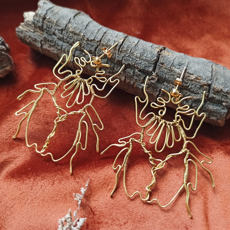 Abstract Earrings - Etsy