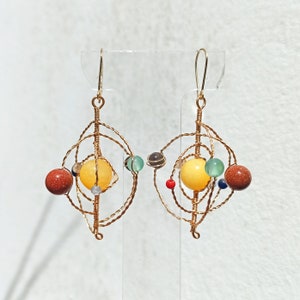 Solar System Earrings/ Statement Earrings / Celestial Earrings / Stars ...