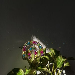 Groovy Rainbow Beaded Plant Trellis for Indoor Plant / Potted Plant ...