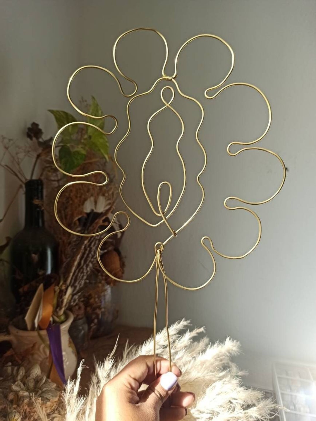 Lady Vulva/vagina Flower Plant Trellis for Indoor Plant /plant ...