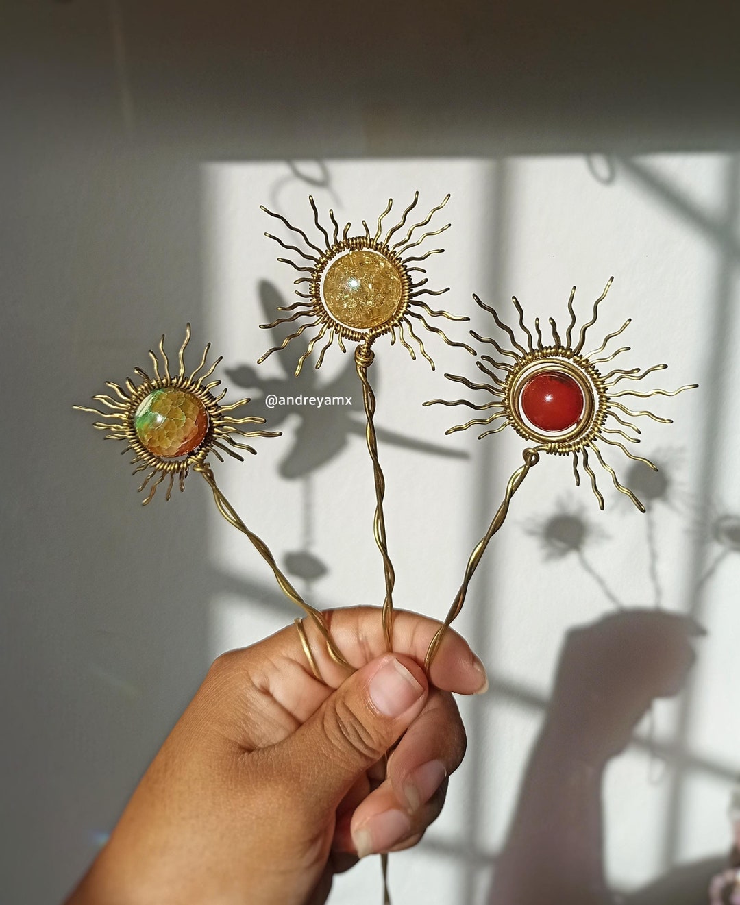 Sun Celestial Beaded Garden/ Potted Plant Stake/ Plant Trellis for ...