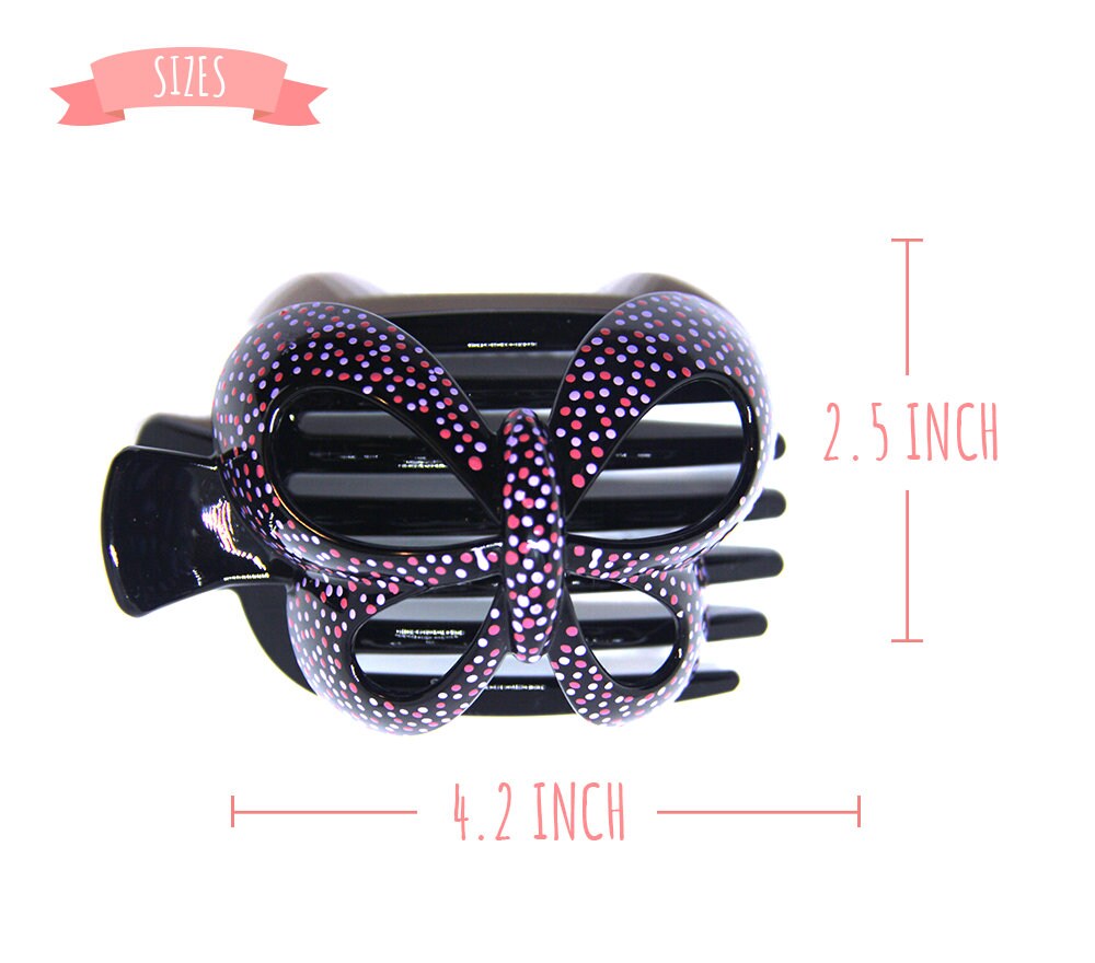 Butterfly Barrettes Hand Painted, Bun Cover Clips, 2 Pcs of a Bun ...