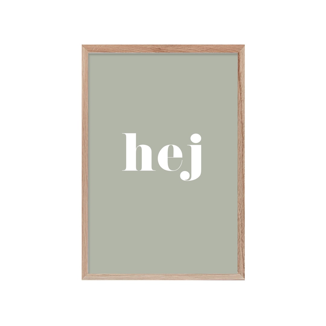 Art Print "hej" Mint - Etsy