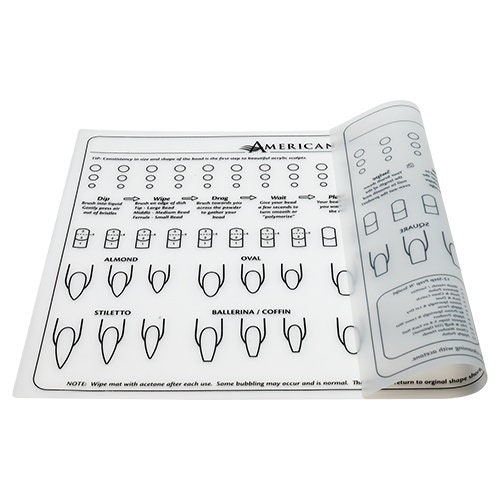 Americanails Silicona Nail Tech Acrílico Nail Training Mat, Acrylic ...