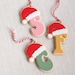 Personalized Santa Hat Tag Stocking Name Tags Santa Hat Letter Tag ...