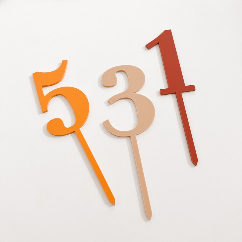 Number Cake Topper - Etsy