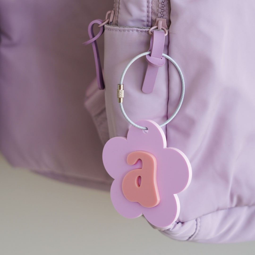 Daisy Acrylic Bag Tag Retro Name Tag Backpack Tags Personalized Name ...
