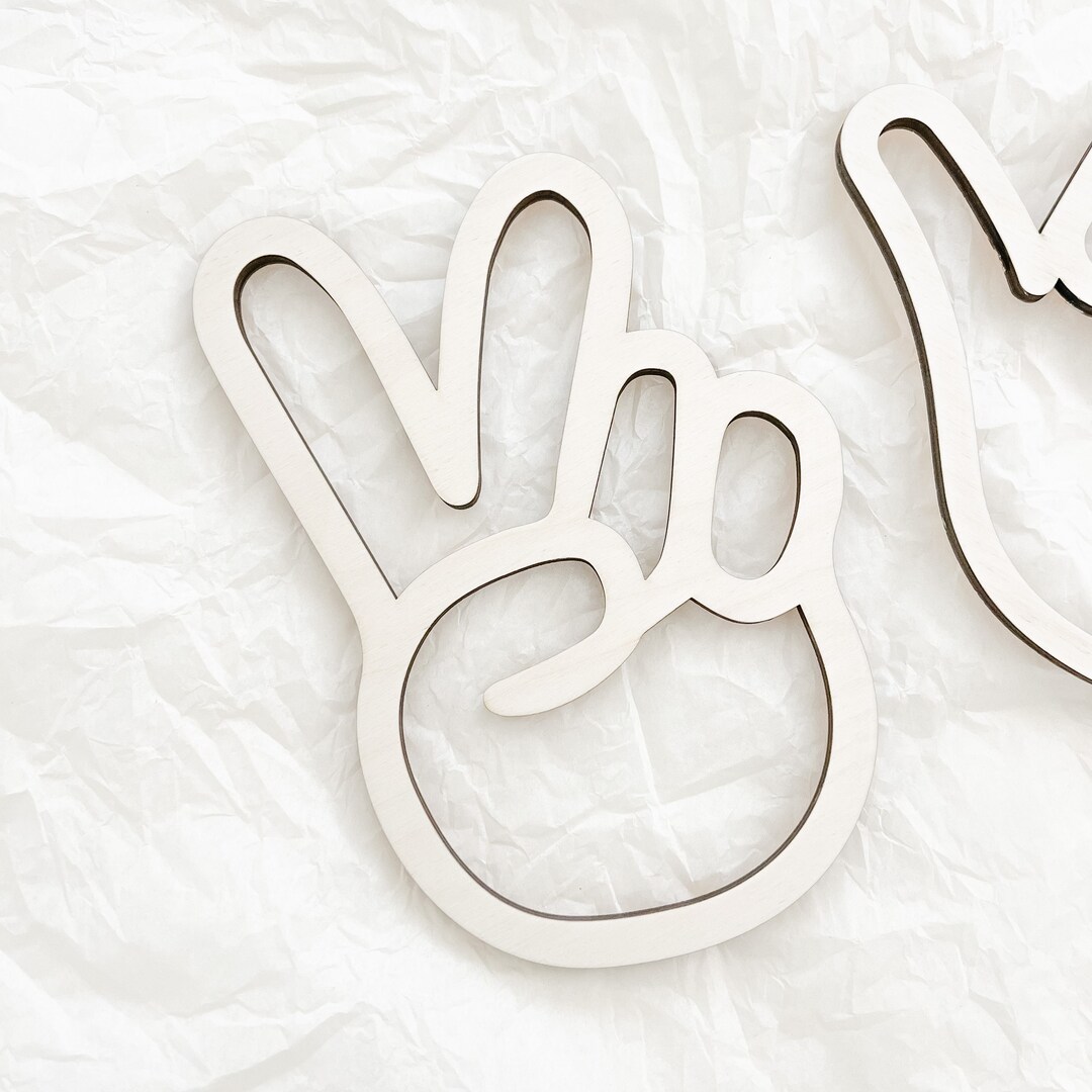 Peace Theme Sign Peach Theme Room Groovy Wall Decor Peace Hand Sign 70s ...