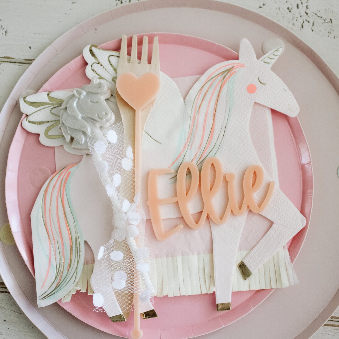 Acrylic Name Place Setting Custom Place Cards Bride and Groom Place ...