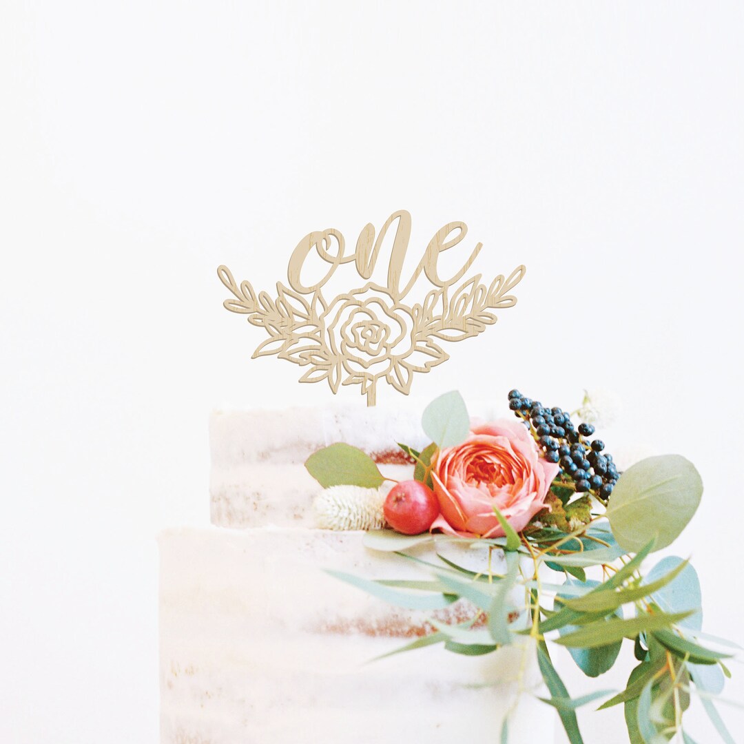 One Cake Topper 1st Birthday Cake Topper Rustic Cake Topper - Etsy