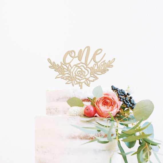 One Cake Topper 1st Birthday Cake Topper Rustic Cake Topper - Etsy