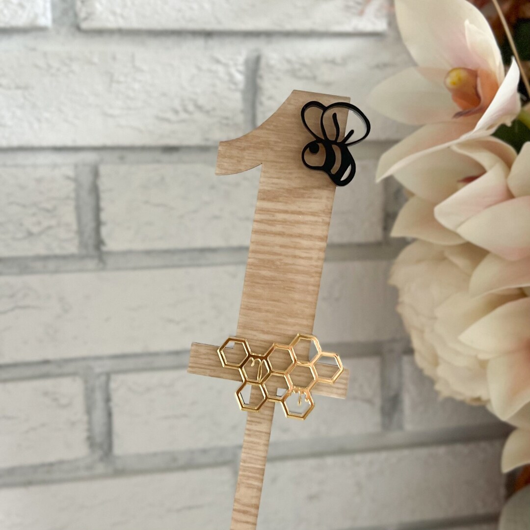 Bee One Cake Topper Bubble Bee Cake Topper First Birthday Bee Birthday ...