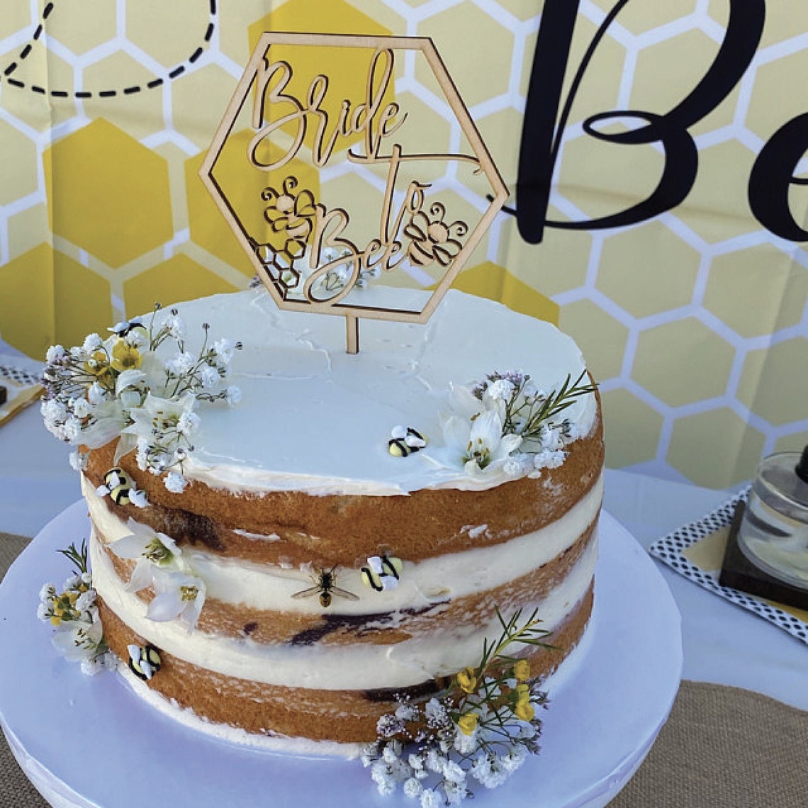 Bride to Bee Cake Topper Bridal Shower Sign Bachelorette | Etsy