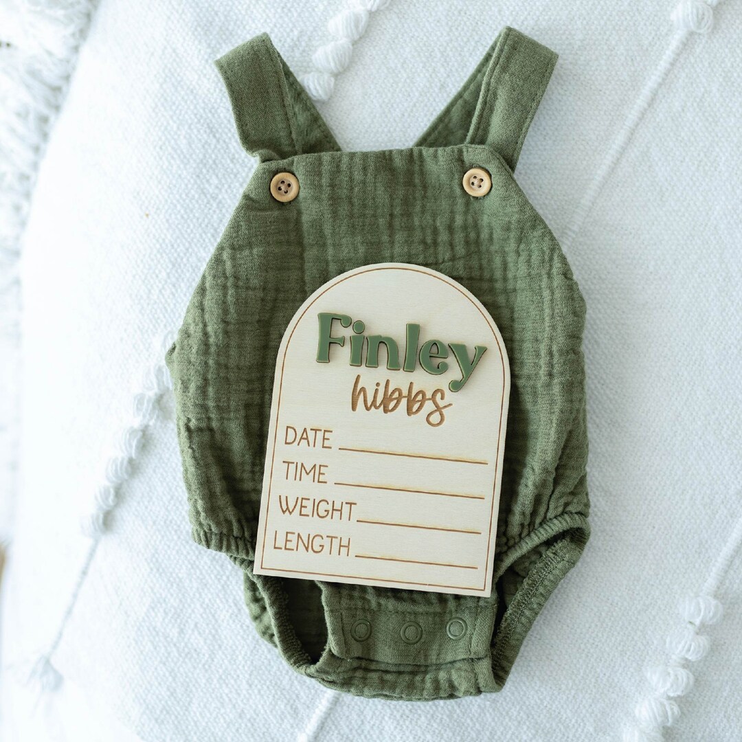 Wooden Birth Announcement, Arch Baby Announcement Sign, Hospital ...