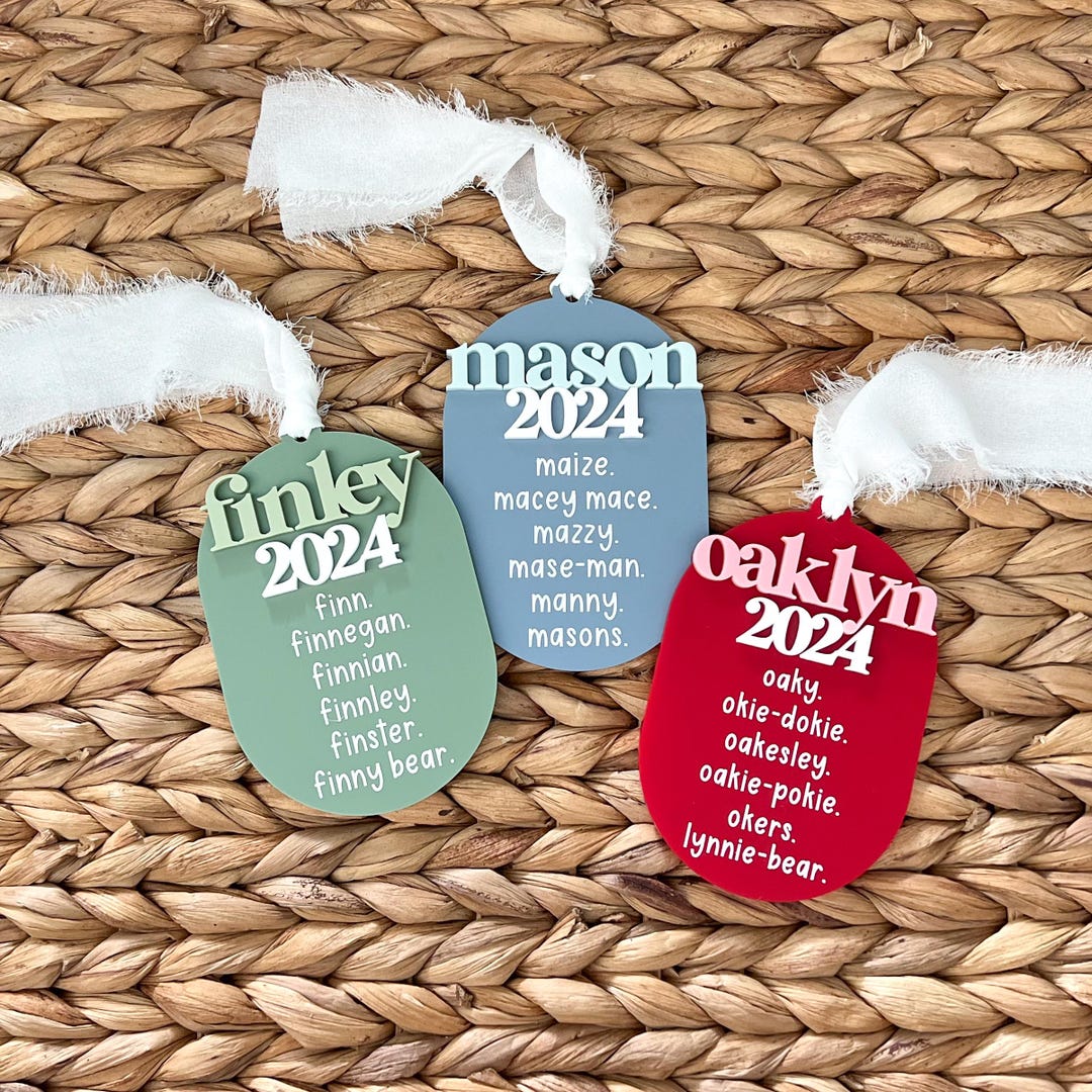 Kids Nickname Ornament My First Christmas Ornament Baby's First ...