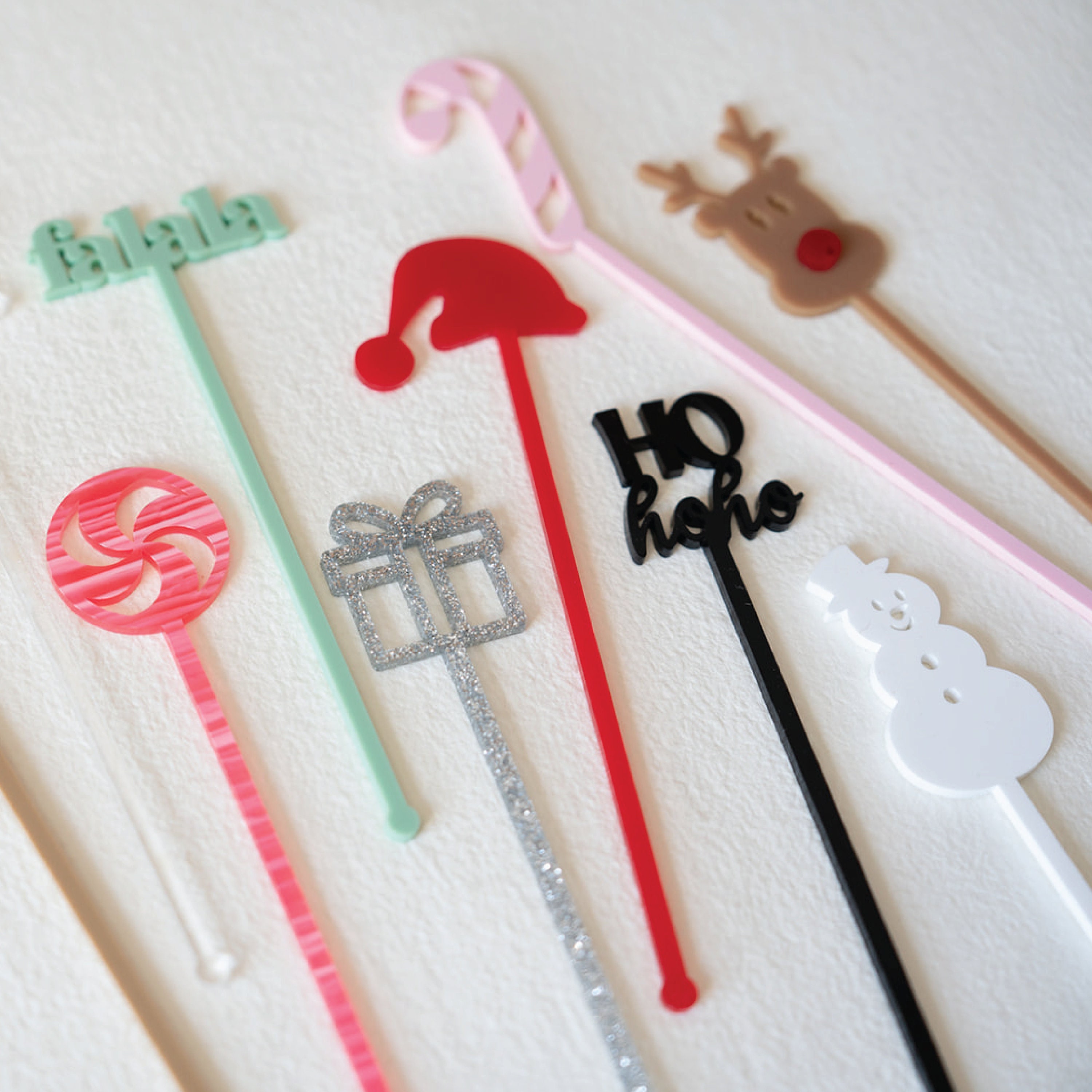 Christmas Stir Sticks Christmas Party Decor Christmas Swizzle Sticks ...