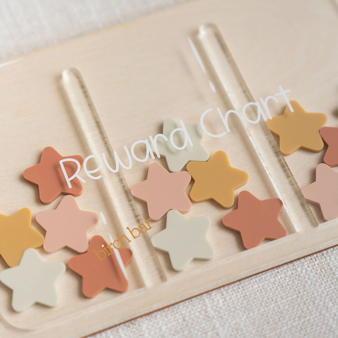 Reward Chart With Tokens Original Design by Birch Bar Star Jar, Kids ...