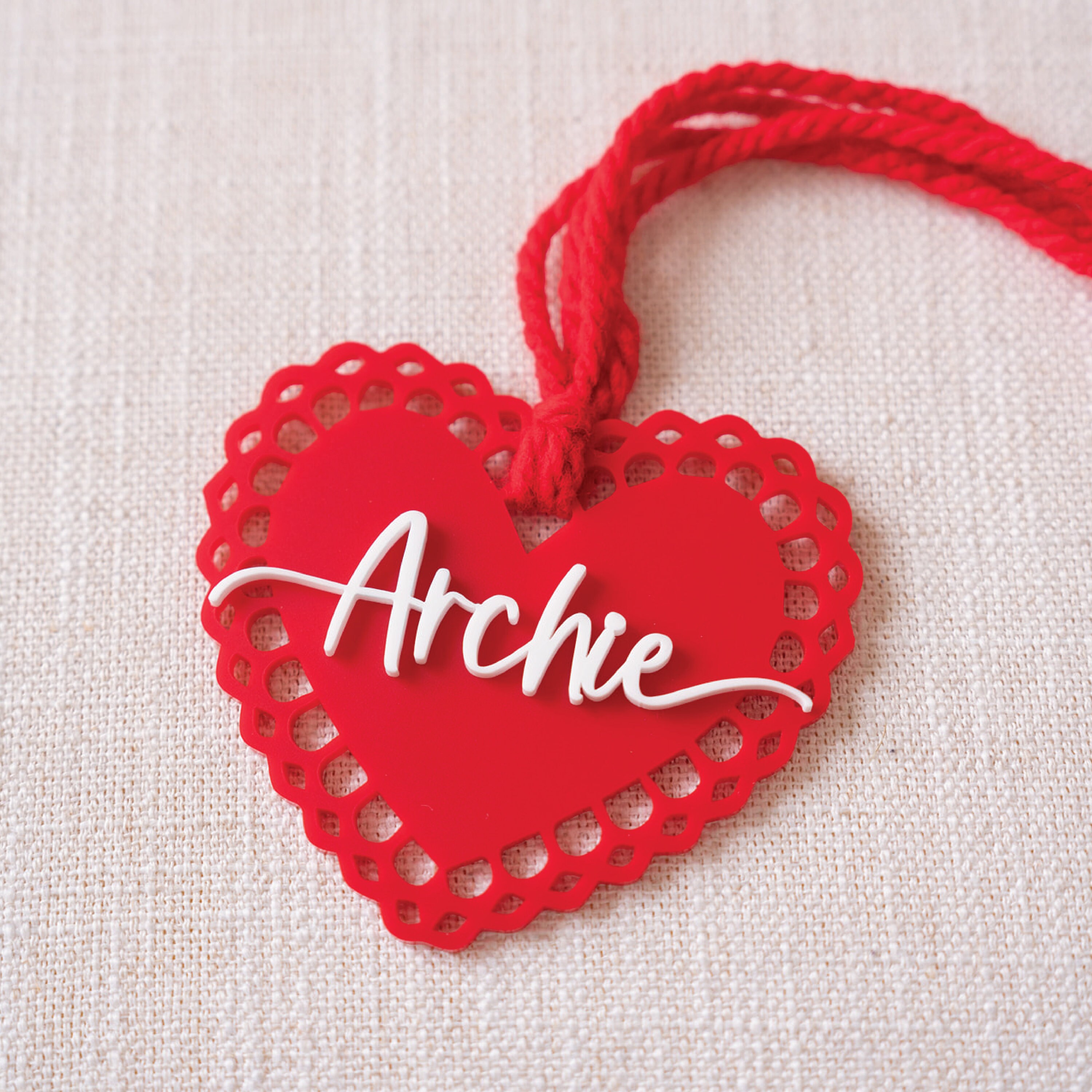 Scallop Heart Tag Heart Tag Valentine's Basket Tags Kids Valentine's ...