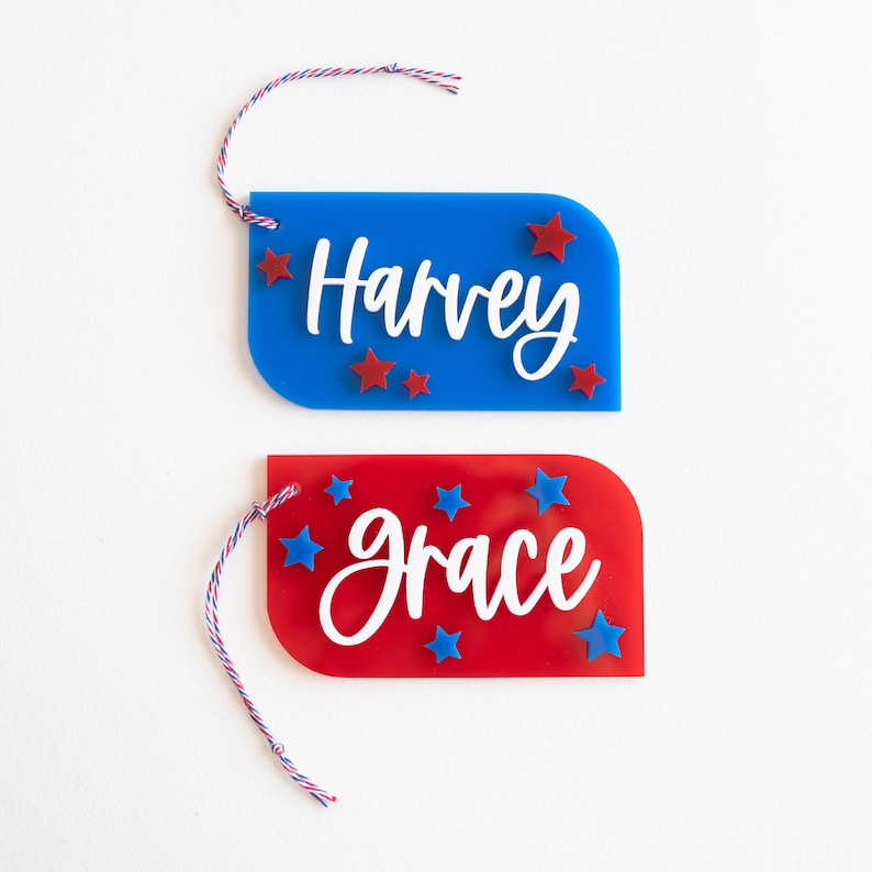 4th of July Gift Tag Fourth of July Stars and Stripes Red - Etsy
