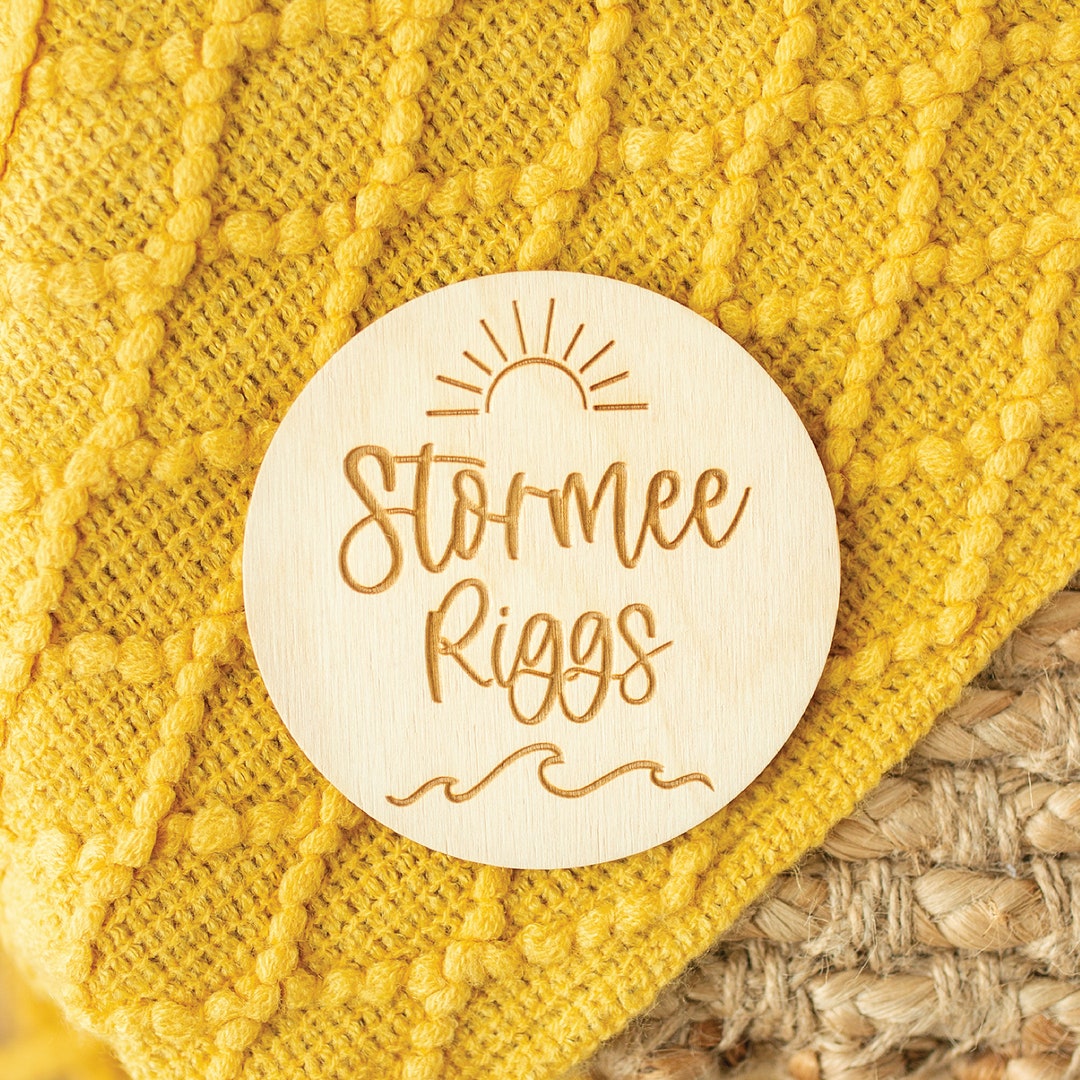 Ocean Wave Name Sign Name Announcement Mini Baby Name Sign Fresh 48 ...