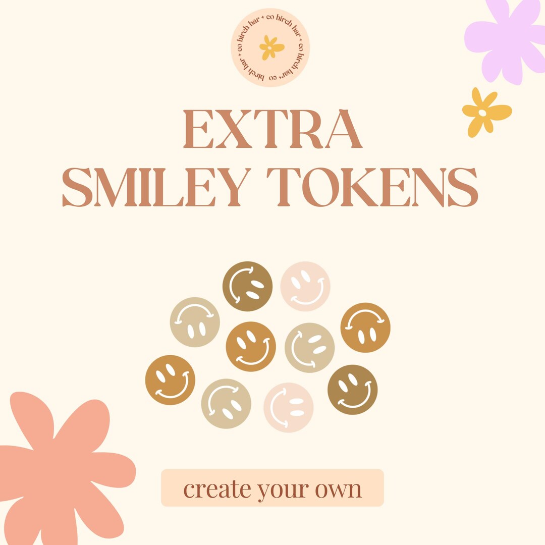 Extra Smile Tokens for Reward Jar Smile Jar Reward Jars Kids Reward Jar ...